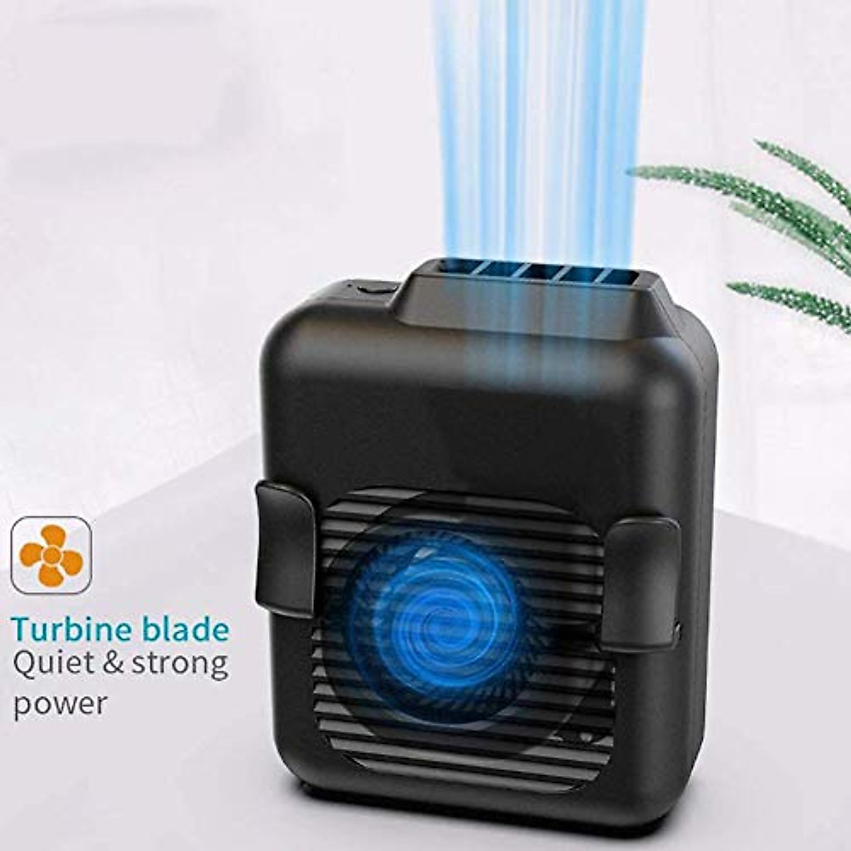 Portable USB Rechargeable Neck Fan, Waistband Fan, Working Cooling Fan Hand Free Personal Fan Wearable Cooler Fan for Traveling Working Outdoor Office (4000mAh)