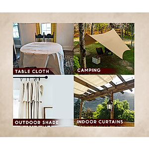 ZUPERIA Black Canvas Drop Cloth (6' x 10' Feet - 2 Pack) - Pure Cotton Painters Drop Cloth for Painting, Canvas Drop Cloth Curtains for Decoration Double Stitched Hem for Multi-Purpose use