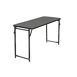 Cosco 20 x 48 Adjustable Height PVC Top, Black Table