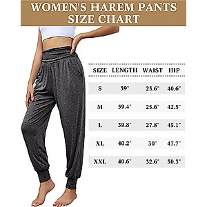 Locoowai 2 Pack Women's Yoga Joggers, Cozy Sweatpants with Pockets Casual Loose Comfy High Waisted Lounge Pants (Black, Dark Gray,Large)