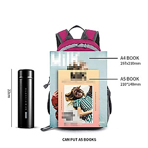 Bseash 10L Small Size Waterproof Kids Sport Backpack,Miniature Outdoor Hiking Traveling Daypack,for Girls Boys Height Under 4 feet (Rose Red)