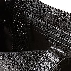 Calvin Klein Estelle Novelty Satchel, Black