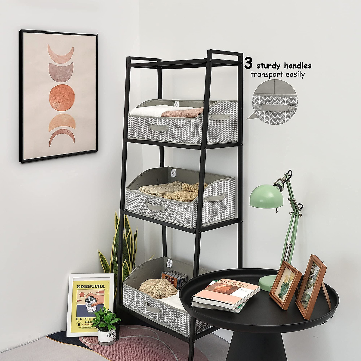 GRANNY SAYS Bundle of 3-Pack Trapezoid Closet Storage Bins & 2-Pack Socks Storage Organizers