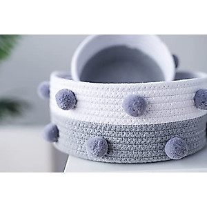 Toy Cosmetics Pet Cat Basketable Cotton Woven Storage Basket Simple Cotton Table Deduction Box Storage Box