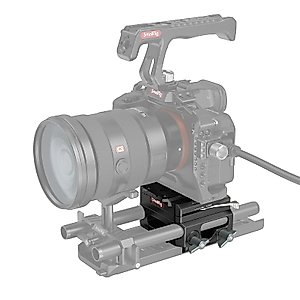 SmallRig Lightweight Base Plate Riser System with Dual 15mm Rod Clamp, Base Plate Magnesium Alloy Version, w/Plate for Manfrotto Style, 40% Lighter - 3067