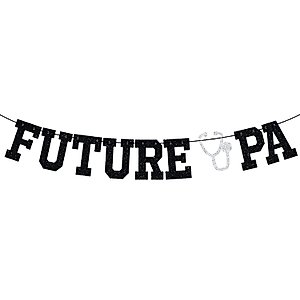 Future PA Banner - Congrats Physician Assistant Bunting Sign, Medical School/Nursing School Graduation Party Decorations Supplies, Black Glitter