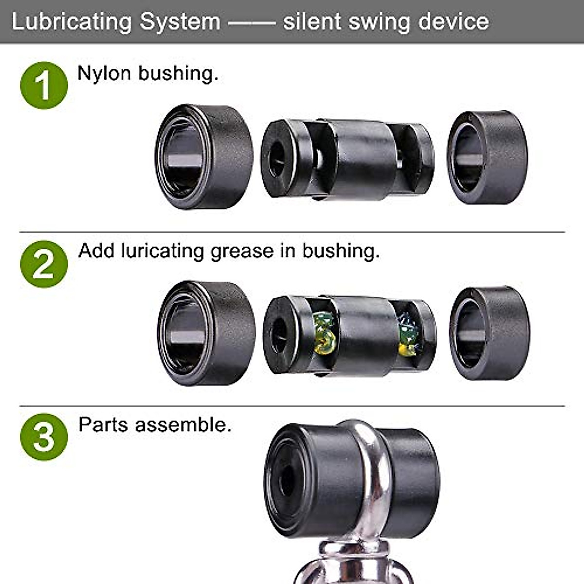 BeneLabel Quiet Swing Hanger, 360° Rotation, Stainless Steel, Heavy Duty, for Swing, Hammock, Yoga, Sandbag, 1000 LB Capacity