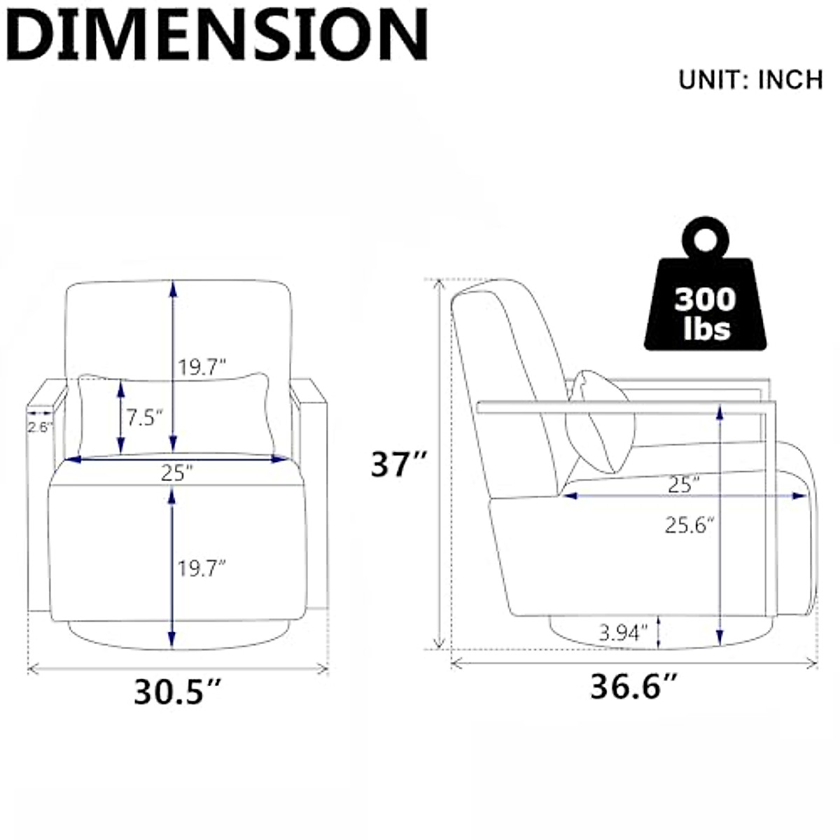 30.5" W Swivel Modern Boucle Upholstered Accent Chair with Solid Wood Armrests, Comfy Lounge Reading Chair, Side Armchair for Hotel Bedroom Living Room Office Nursery Room (Mustard)