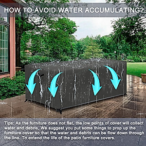 ABCCANOPY Deck Box Cover Outdoor Large Storage Box Cover Universal Outdoor Furniture Cover Waterproof and Dustproof Winter Protection 44x28x24 Grey