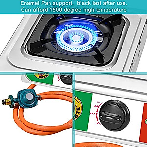 Vivicreate Camping 10000 BTU 1 burner stainless steel panel auto ignition Propane Gas Outdoor Garden Fishing Hiking Camp Restaurant Stove Burner