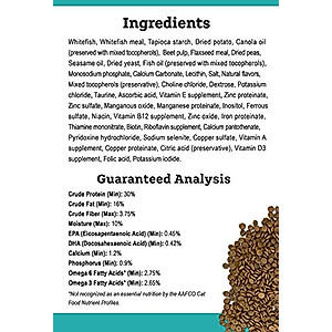 Tender & True Ocean Whitefish & Potato Recipe Cat Food, 3 lb