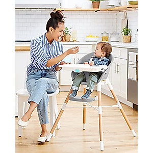 Skip Hop Baby High Chair, Eon 4-in-1, Grey/White