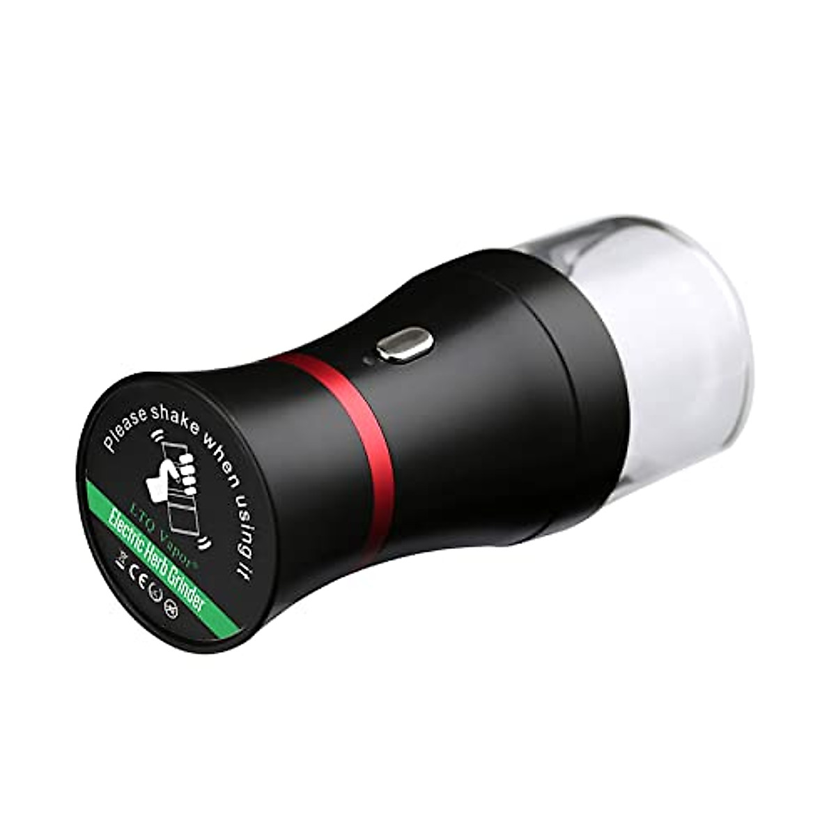 Electric Herb Grinder, 6 Blades Updated Spice Grinder, Rechargeable Electric Grinder with 2 x 1.7oz/50ml Herb Jars and a Mini Shovel