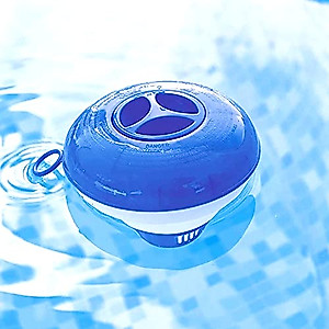 WWD POOL Chlorine Dispenser for Pool, Floating Mini Spa Chemical Dispenser Chlorine/Bromine Tablet Floater1 Inch Tablets Holder Idea for Spa Hot Tub Inflatable Pool [ Foldable ]