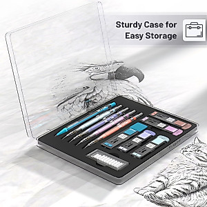 Mr. Pen- Pastel Mechanical Pencil Set with Black Lead and Eraser Refills, Clear Barrel, 0.3, 0.5, 0.7, 0.9, 2mm, Pastel Mechanical Pencils, Cute Mechanical Pencil Set, Aesthetic Mechanical Pencils