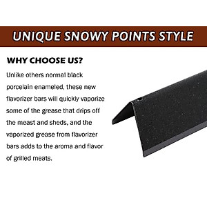 QuliMetal 17.5 Inch Flavorizer Bars for Weber Genesis 300 310 E310 E320 E330 S310 S320 S330 Grills with Front Controls Knobs, Porcelain Steel Heat Plates for Weber Genesis Grill Parts 7620 7621