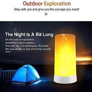 Bolanwich Led Flame Light,USB Rechargeable LED Fire Candles Outdoor Hanging Lamps with Remote for Home Party Halloween Christmas Decoration (Blue)