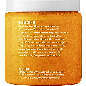 Majestic Pure Himalayan Salt Scrub and Orange Scrub Bundle – Exfoliating and Moisturizing Body scrub Combo