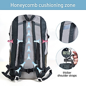 DAILY&DIARY 35L Camping Hiking Backpack for Women Men, Water Resistant Packable Backpack, Lightweight Daypack for Travel