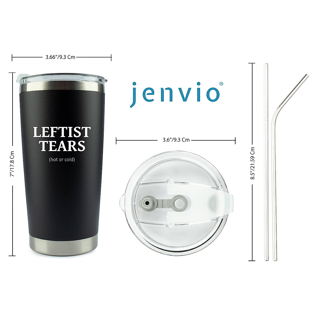 Leftist Tears Tumbler | Stainless Steel Tumbler/Mug with Lid for Coffee/Cold Drinks | Liberal Tears Mug for Men | Funny Unique Republican Valentine's Day Gifts Conservative (20 Ounce)