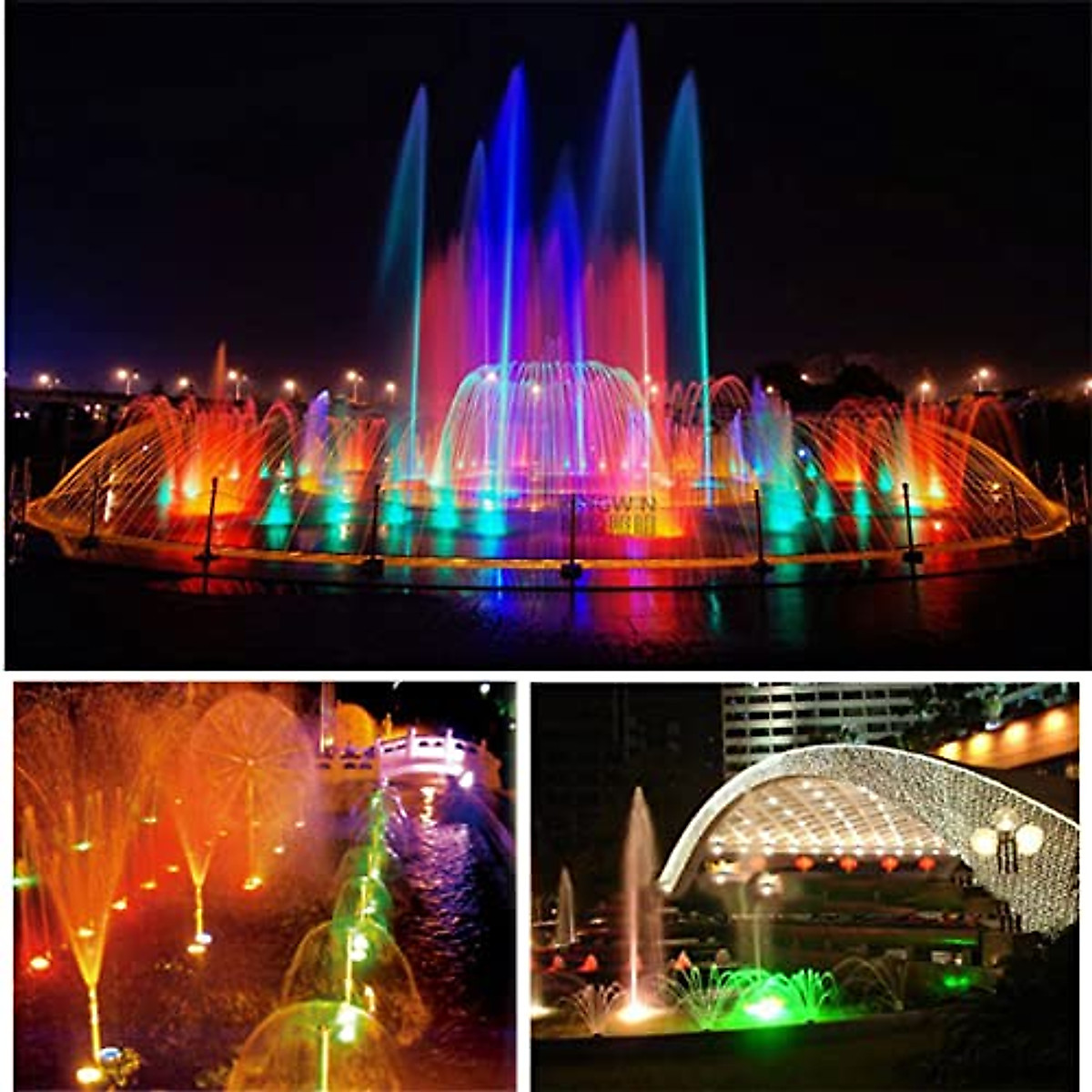 TWXG Waterproof IP68 Pool Light LED 12V/24V Underwater Light Spot Light for Swimming Pool Fountains Pond Water Garden Aquarium Rotatable Landscape Light,10W