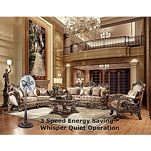 Optimus F-6218 Oscillating Stand Fan, Household, Bronze