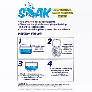 Denture Cleaning Tablets - Medical Equipment Cleaning Tablets 5 Minutes Clean Mouth Guard, Night mouthguard -30 Pieces a Box, Small Packaging for Business Travel Convenient to take Out