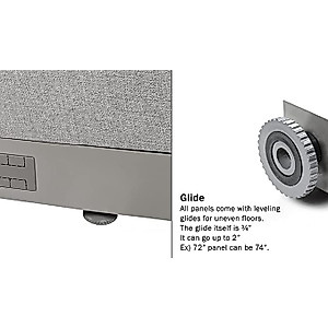 GOF 4Ft Single Office Partition, Large Fabric Room Divider Panel, Custom Built Workstation (48" w x 48" h)