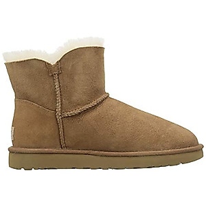 UGG Women's Mini Bailey Button Ii Boot, Chestnut, 9