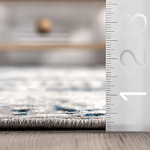 nuLOOM Indira Abstract Modern Area Rug, 9x12, Blue