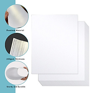 HTVRONT Cardstock 8.5 x 11-100 Sheets Silver Shimmer Cardstock paper, 250Gsm Cardstock Printer Paper for Card Making, DIY Craft, Decors and Paper Crafting Printer