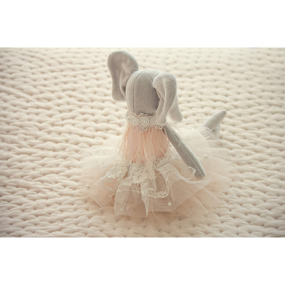 Inspired by Jewel Daisy The Elephant Premium Quality Floppy Elephant Plush Doll Gift with Delicate Pink & Lace Tutu | Elegant Feather & Pearl Details | Playable Toy with Movable Legs & Huggable Arms