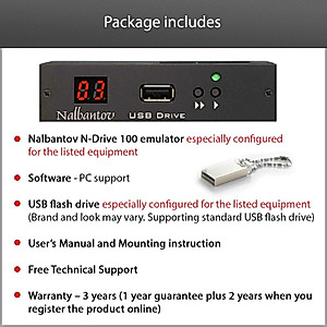 Nalbantov USB Floppy Disk Drive Emulator N-Drive 100 for Akai MPC-60 MK I (Version 1)