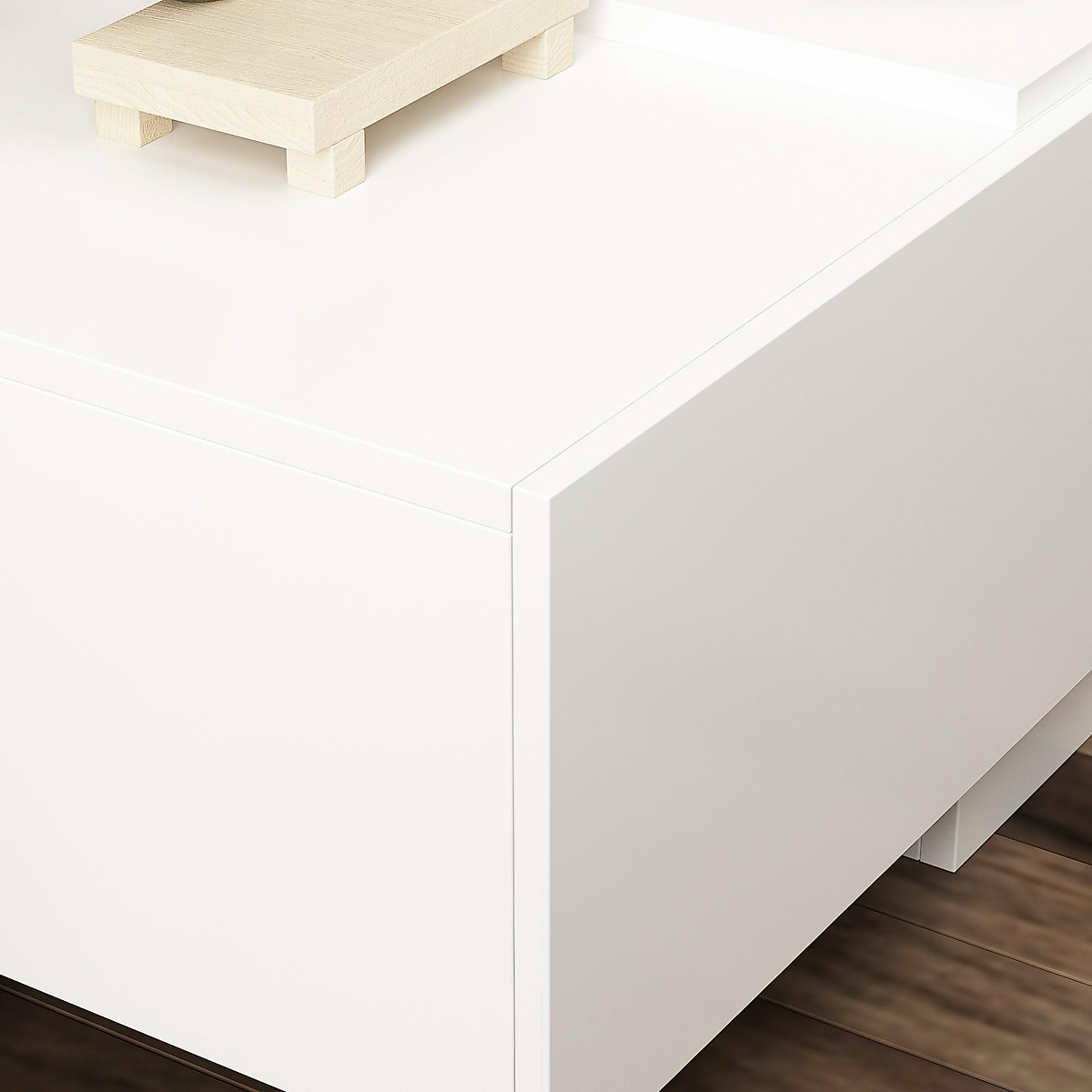 AIEGLE Modern TV Stand for 100+ Inch TVs, 94.5" W Entertainment Center with 2 Drawers & Shelves, Large Media Console Table TV Cabinet with Storage, White