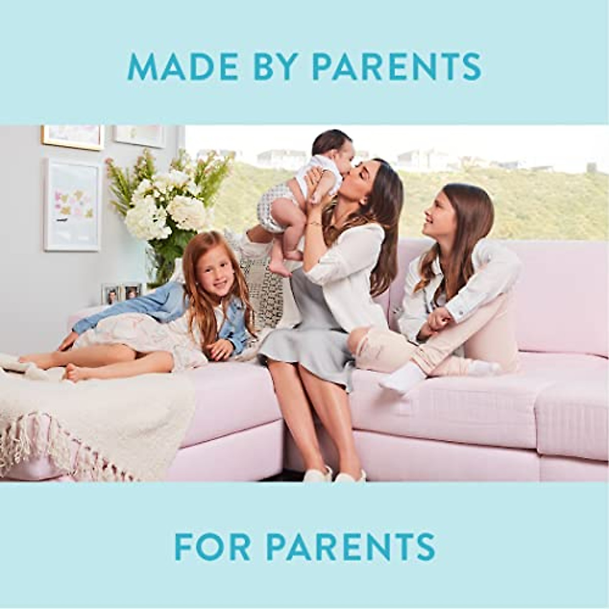 The Honest Company Clean Conscious Diapers | Plant-Based, Sustainable | Just Peachy + Flower Power | Super Club Box, Size 4 (22-37 lbs), 120 Count