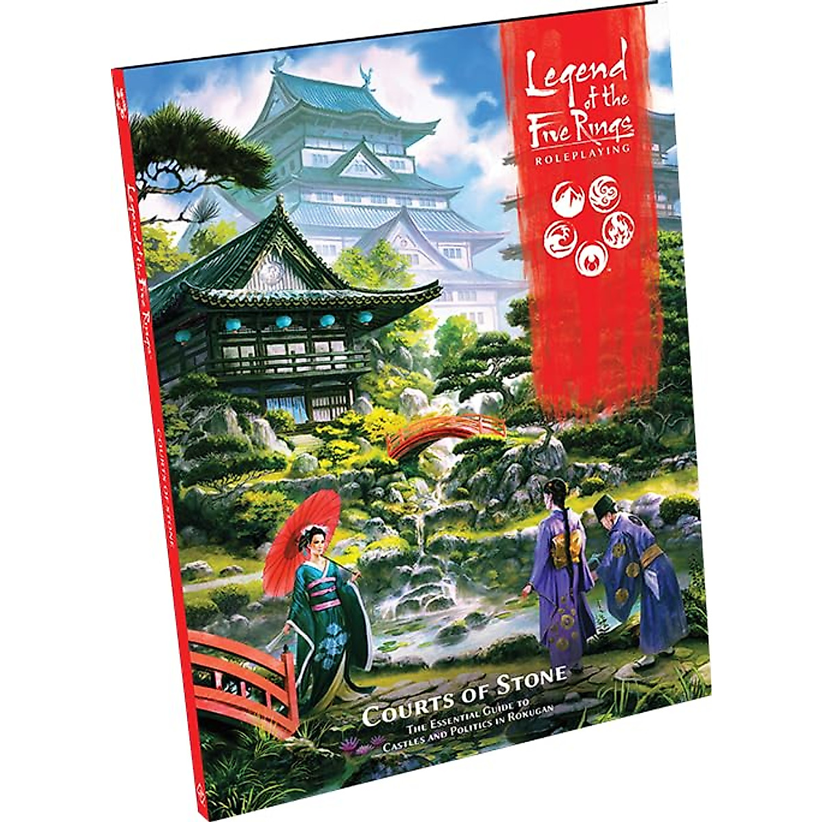 Legend of The Five Rings Roleplaying Game Courts of Stone SOURCEBOOK - Adventure Game, Strategy Game for Kids & Adults, Ages 14+, 3-5 Players, 2 Hour Playtime, Made by Edge Studio