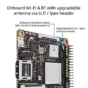 Tinker Board S R2.0 Single Board Computer RK3288 SoC 1.8GHz Quad Core CPU, 600MHz Mali-T764 GPU, 2GB LPDDR3 & 16GB eMMC Motherboard