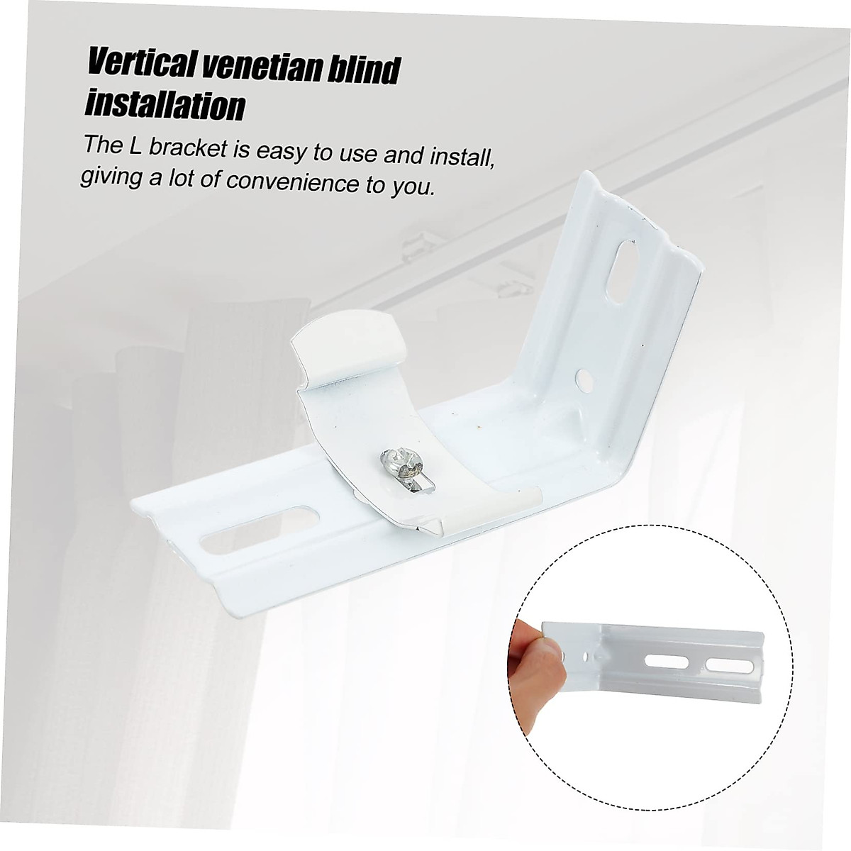 IMIKEYA 12 Pcs Bracket Blind Fixer Track Window Hardware Horizontal Blinds Wand Hook Venetian Blind Tilt Hook Vertical Blind Repair Window Covers for Home Iron Curtain White Repair Parts