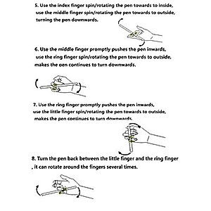 Fengirl ZG-5027 V.6.0 Non Slip Coated 23cm Spinning Pen (Random color)