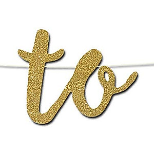 Bride to Be Banner - Premium Gold Glitter Cardstock Paper - Larger Text for Better Visibility - Perfect Decoration for Bridal Shower, Engagement, Bachelorette, Lingerie Party