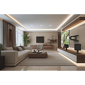 Kanto SP6HD Desktop Speaker Stands for Medium/Large Bookshelf Speakers & Mid-Size/Full-Size 4”-7” Studio Monitors | 6" Tall | Black | Pair