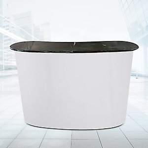 Portable Trade Show Table Pop Up Exhibition Stand Podium Counter Foldable Reception Table Shop Countertop Front Desk Detachable 130 * 40 * 90cm