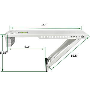 Yehchi Window Air Conditioner Mounting Support Bracket, Universal AC Unit Window Stand Mount Brackets Support Up to 85 lbs Designed for 5,000 to 10,000 BTU A/C Units