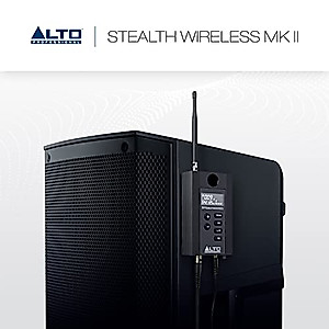 Alto Professional Stealth MKII-UHF Stereo Wireless Audio System for Active Speakers with Transmitter and 2 Receivers, 2 XLR Ins, Expandable