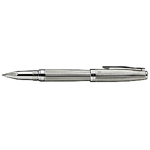 Xezo Solid 925 Sterling Silver Serialized Fine Rollerball Pen with Screw-On Cap (Maestro 925 Sterling Silver R-1)
