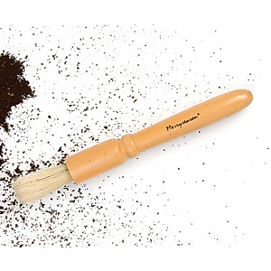 Coffee Grinder Cleaning Brush, Wood Handle & Natural Bristles Wood Dusting Espresso Brush Accessories for Bean Grain Coffee Tool Barista Home Kitchen