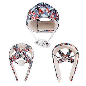 Cute Baby Safety Helmet Toddler Head Protection Adjustable Baby Bumper Hat Head Cushion Helmet Bumper Bonnet