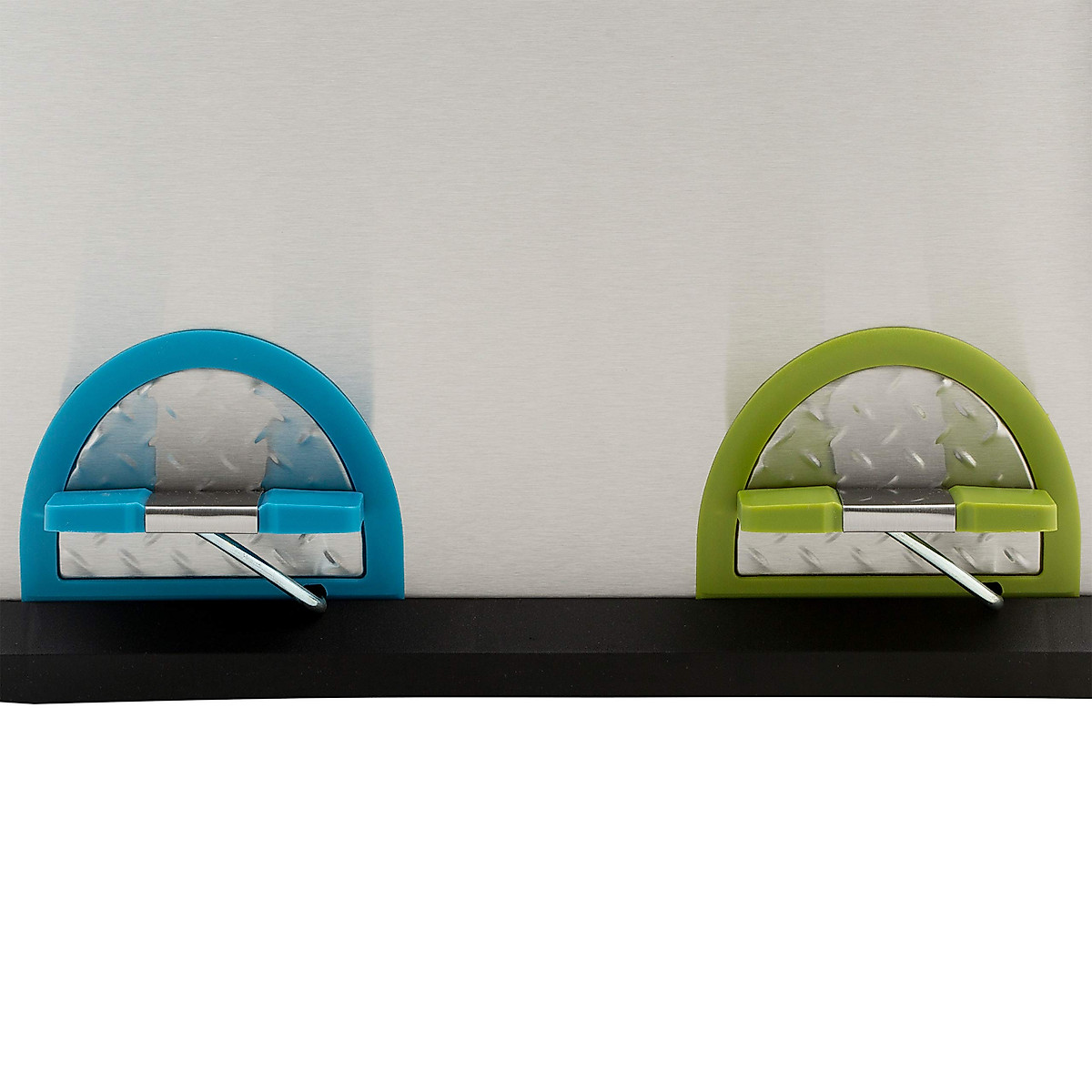 Organize It All Dual Compartment Step-On 8-Gallon (30 liter) Recycling Trash Can, Stainless Steel