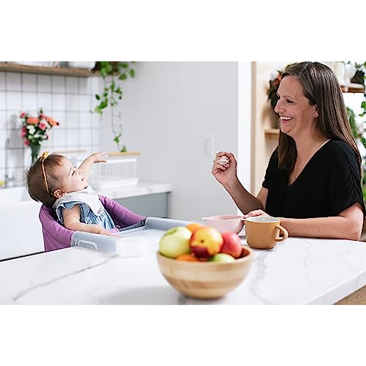 Inglesina Fast Table Chair - Award-Winning Baby High Chair for Eating & Dining - Compact, Portable & Foldable - Leaves No Scratches - for Babies 6-36 Months & 1-3 Year Old Toddler - Fuchsia Pink