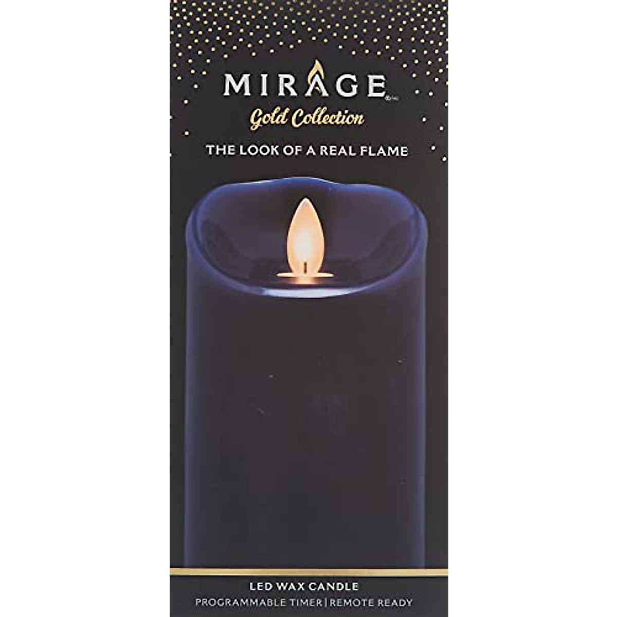 Sterno Home MGT814307NB00 Navy Blue Wax Pillar with Timer